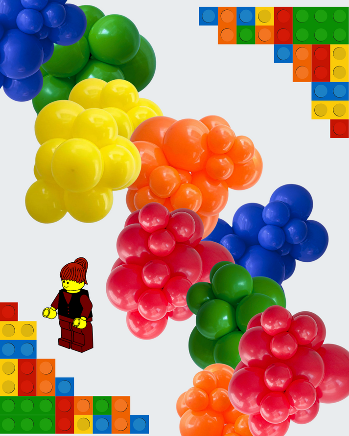 LEGO Balloon Arch Kit – DIY Birthday Party Garland for Kids – Peppy Luna